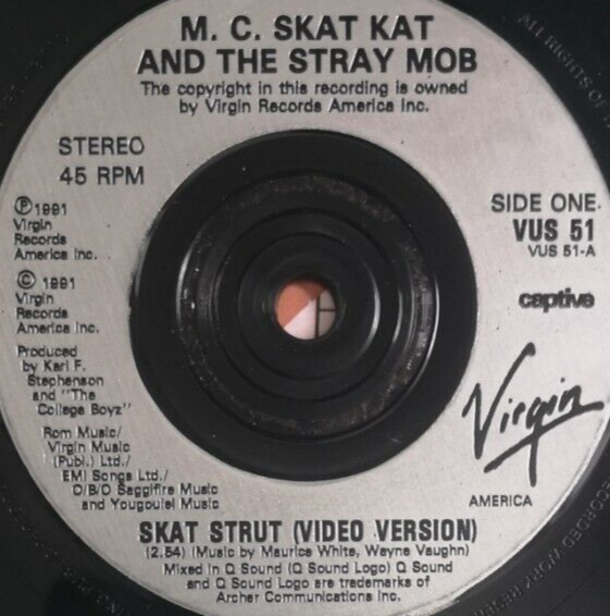 MC SKAT KAT & The STRAY MOB – UK 1991 PicSleeve 7": Skat Strut/Get A ...