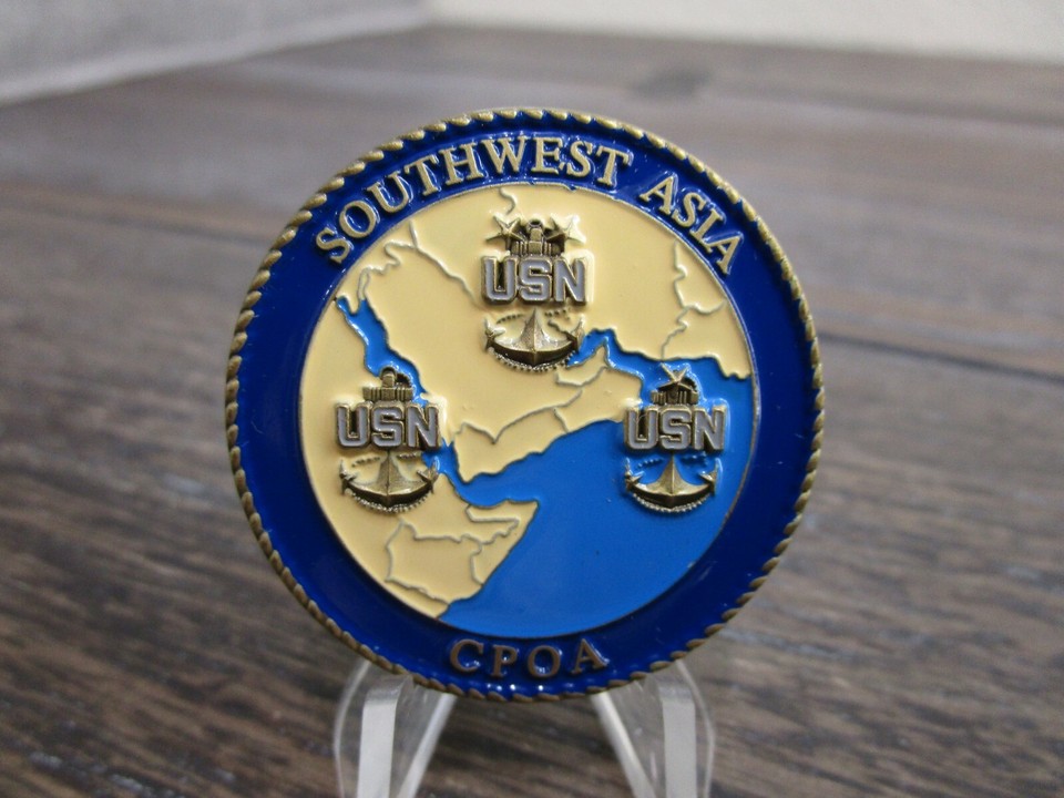USN Southwest Asia CPOA CPO OIF Challenge Coin #218K | eBay