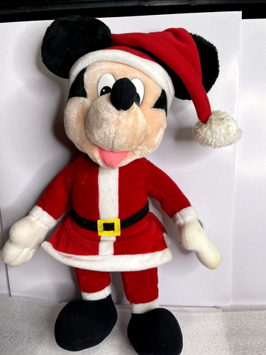 Vintage Applause Santa Christmas Mickey Mouse Plush 1986 GOOD | eBay