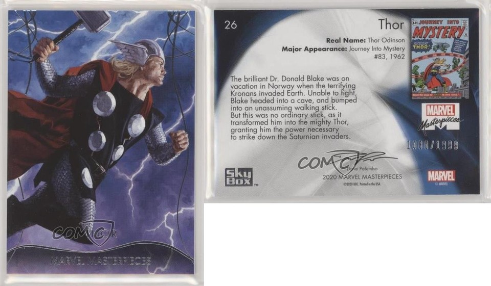 2020 Upper Deck Marvel Masterpieces Level 1 1080/1999 Thor #26 0p3 | eBay