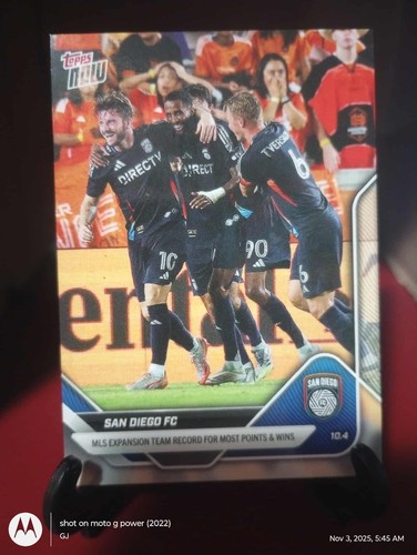 2025 Topps Now MLS #110 Anders Dreyer San Diego FC SDFC Lozano PR:404 ...