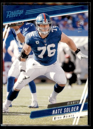 Nate Solder 2020 Panini Prestige Platinum /25 #97 New York Giants | eBay
