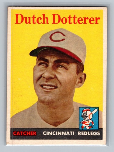 1958 Topps Dutch Dotterer #396 - Cincinnati Reds - EX to EX+ | eBay