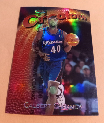 1997-98 Topps Finest Creators Calbert Cheaney Refractor #205 (w/peel ...