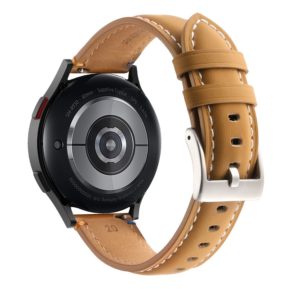 Luxury Slim Leather Soft Strap for Samsung Galaxy Watch 7 5 6 4 Classic ...