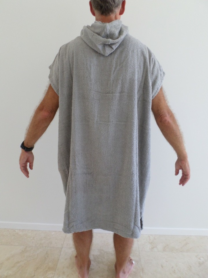 HOODED poncho BEACH TOWEL SURFING surf COTTON TERRY TOWELLING nippers ...