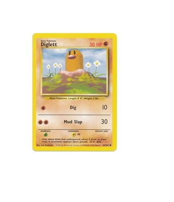 Diglett - 47/102 Base Set Single Pokemon Card RETRO 1999 Rare Good Cond ...