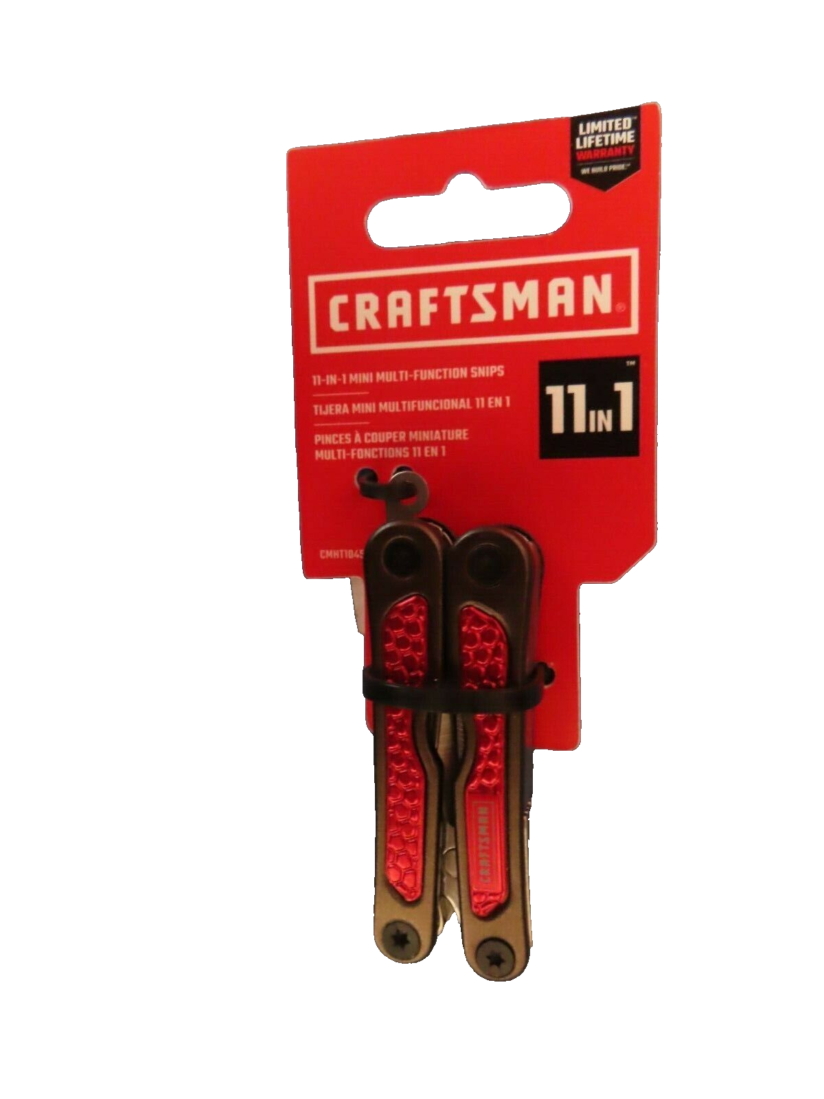 Craftsman 11 in 1 Mini Multi Tool Cmht10453 Red Key-ring Snips More for ...