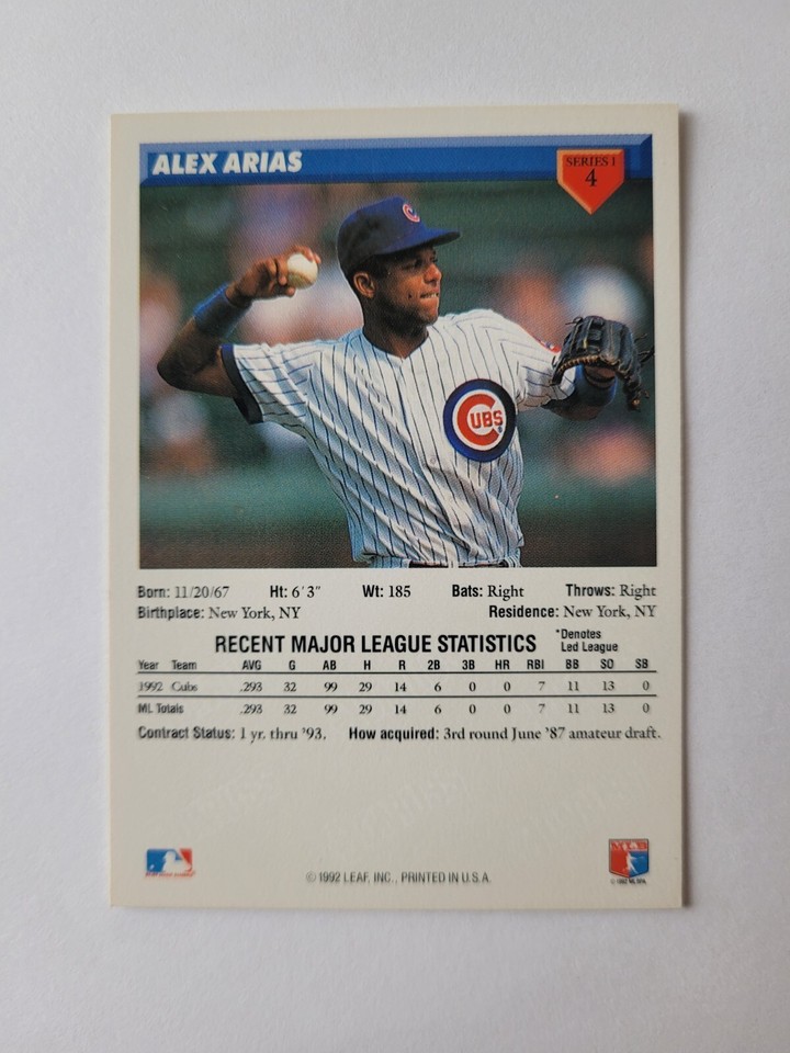 1993 Donruss Baseball #4 Alex Arias | eBay