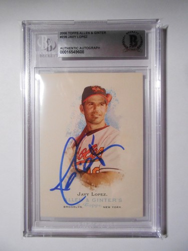 Javy Lopez 2006 Topps Allen & Ginter #228 Signed Auto Autograph Beckett ...