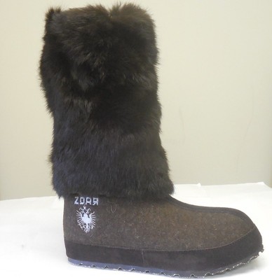 ZDAR Nikita R Coffee Rabbit Fur Boots Size 6, 7, 8, 9, 10 Available ...