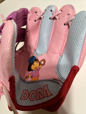 Franklin Dora The Explorer Pink T-Ball RHT Softball Baseball Glove 8.5 ...