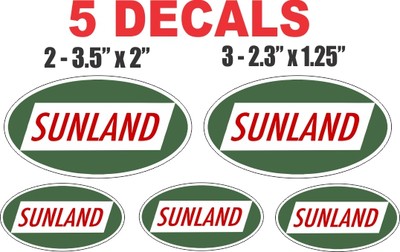 5 Sunland Gasoline Vinyl Decals | eBay