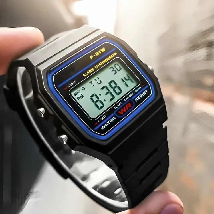 For Casio Classic Digital Watch F91 Water Splush F91 Look with Resin ...