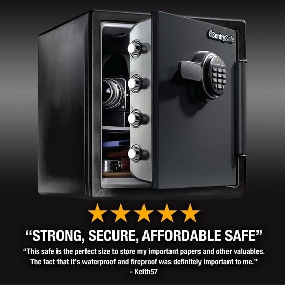 SentrySafe SFW123ES Fire-Resistant Safe and Waterproof Safe with ...