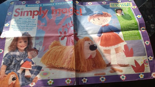 Alan Dart Dougal + Florence toys KNITTING PATTERN Magic Roundabout 33cm ...