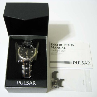 Pulsar ® Black 50M Analogue Type Wristwatch Watch - With New Battery In ...