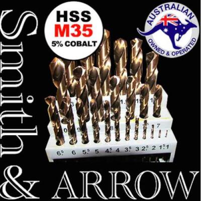 25PC DRILL BIT SET METRIC M35 COBALT HSS TWIST METAL STEEL HIGH SPEED ...