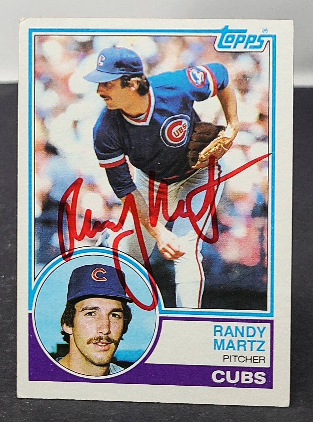RANDY MARTZ Signed Autographed 1983 Topps Baseball Cards #22 Chicago ...