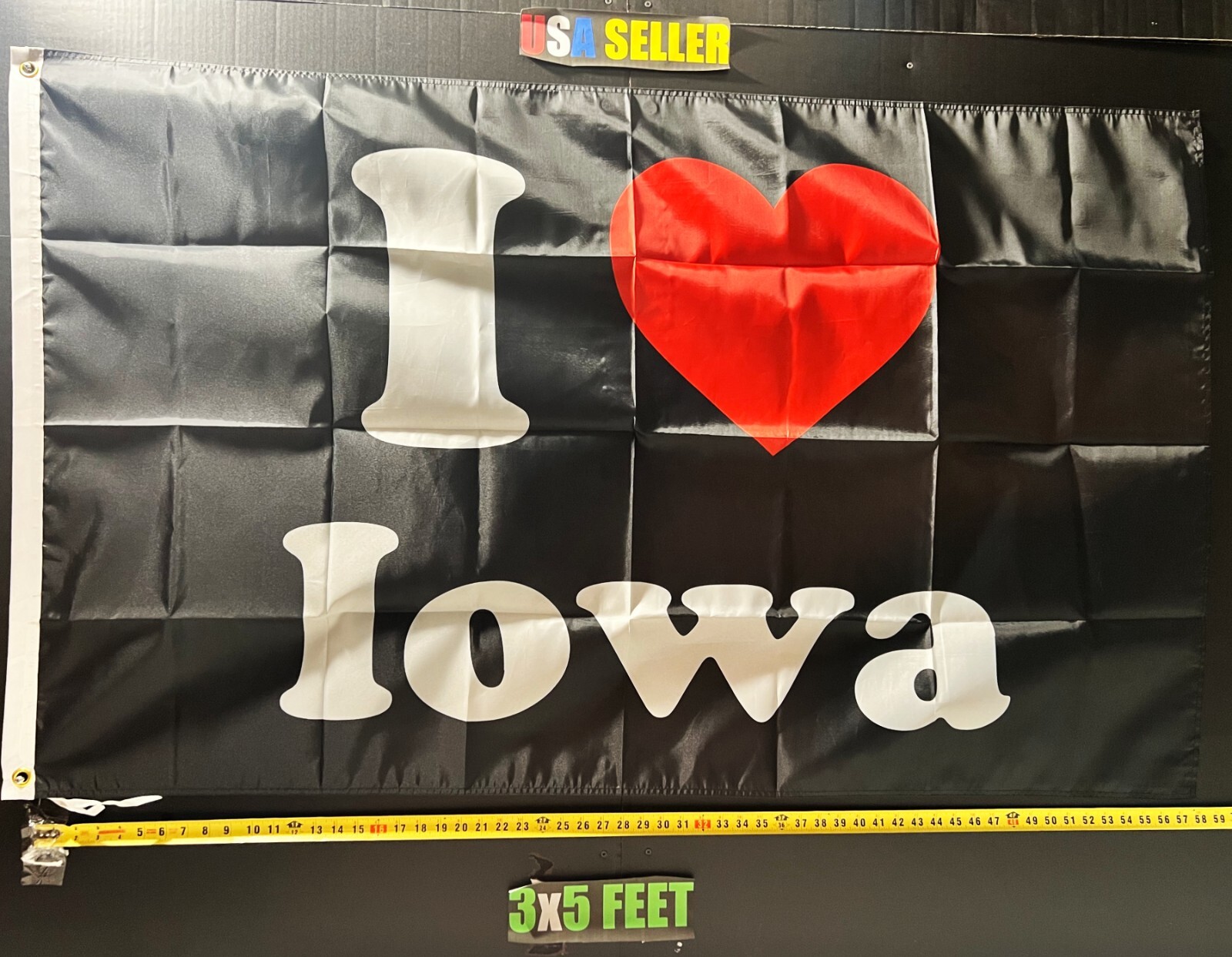 Iowa State Flag FREE SHIPPING State Man Cave College Dorm Room Sign USA ...