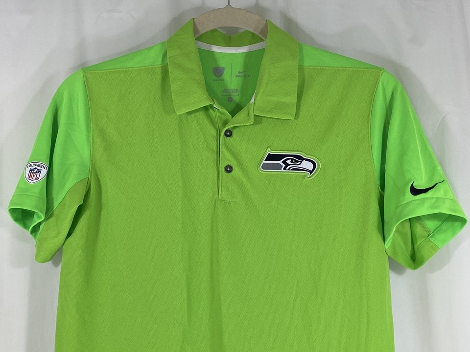 Nike Seattle Seahawks Sideline Team Issue Polo Golf Shirt Green 836688 ...