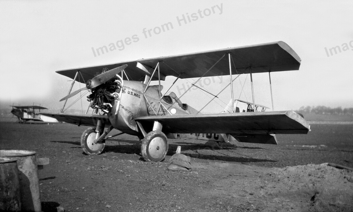 8x10 Print United States Mail Colonial Biplane 1930 Boston Airport #837 ...