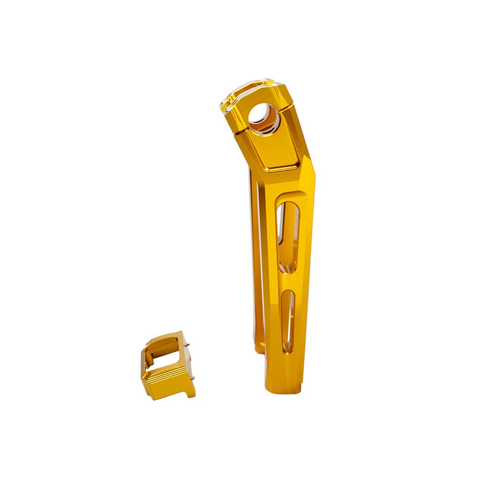 10" Gold 1.0" Handlebar Risers Kit for Harley Softail Dyna Street Bob ...