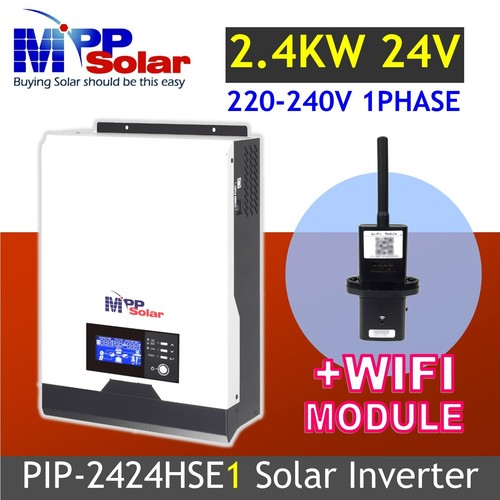WIFI MPP solar 2400w 24v 230v solar inverter 50A solar charger PV ...