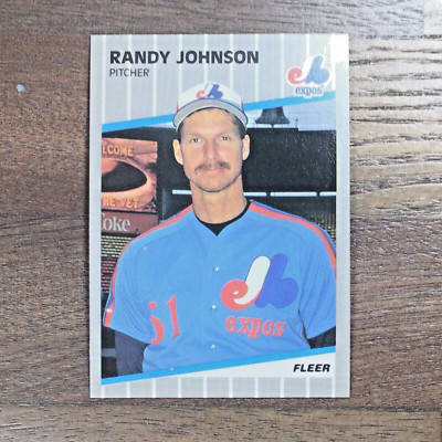 1989 Fleer Randy Johnson Rookie Card Blacked Out Sign #381 Raw No Grade ...