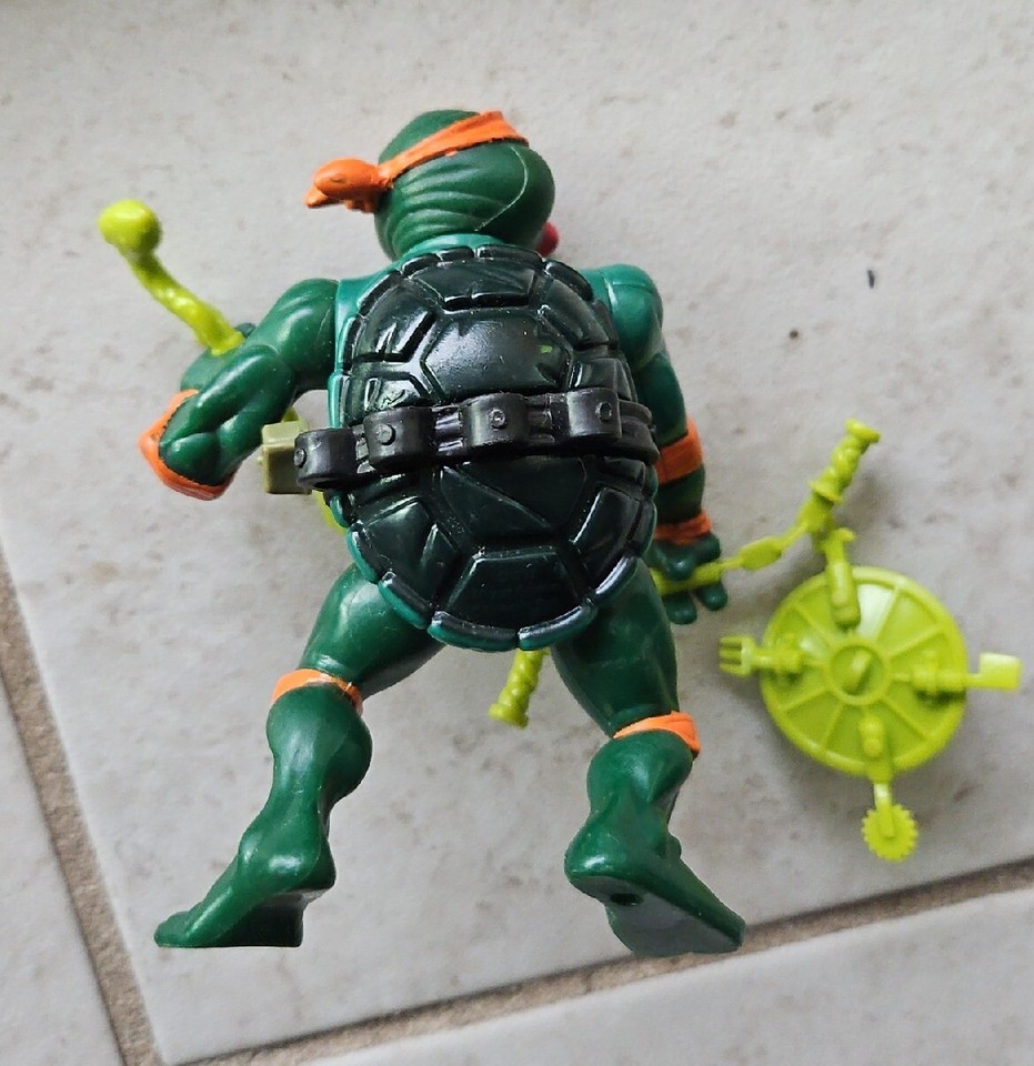 TMNT WACKY ACTION ROCK N ROLL MIKE MICHAELANGELO FIGURE 100% COMPLETE ...