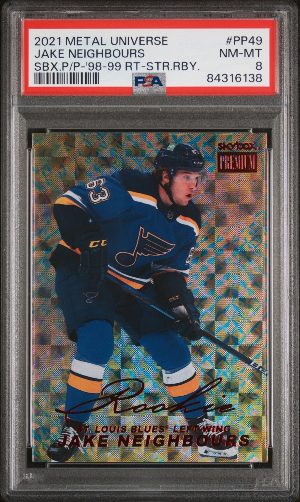 2021-22 Jake Neighbours Metal Universe 1998-99 Star Rubies Rookie RC ...