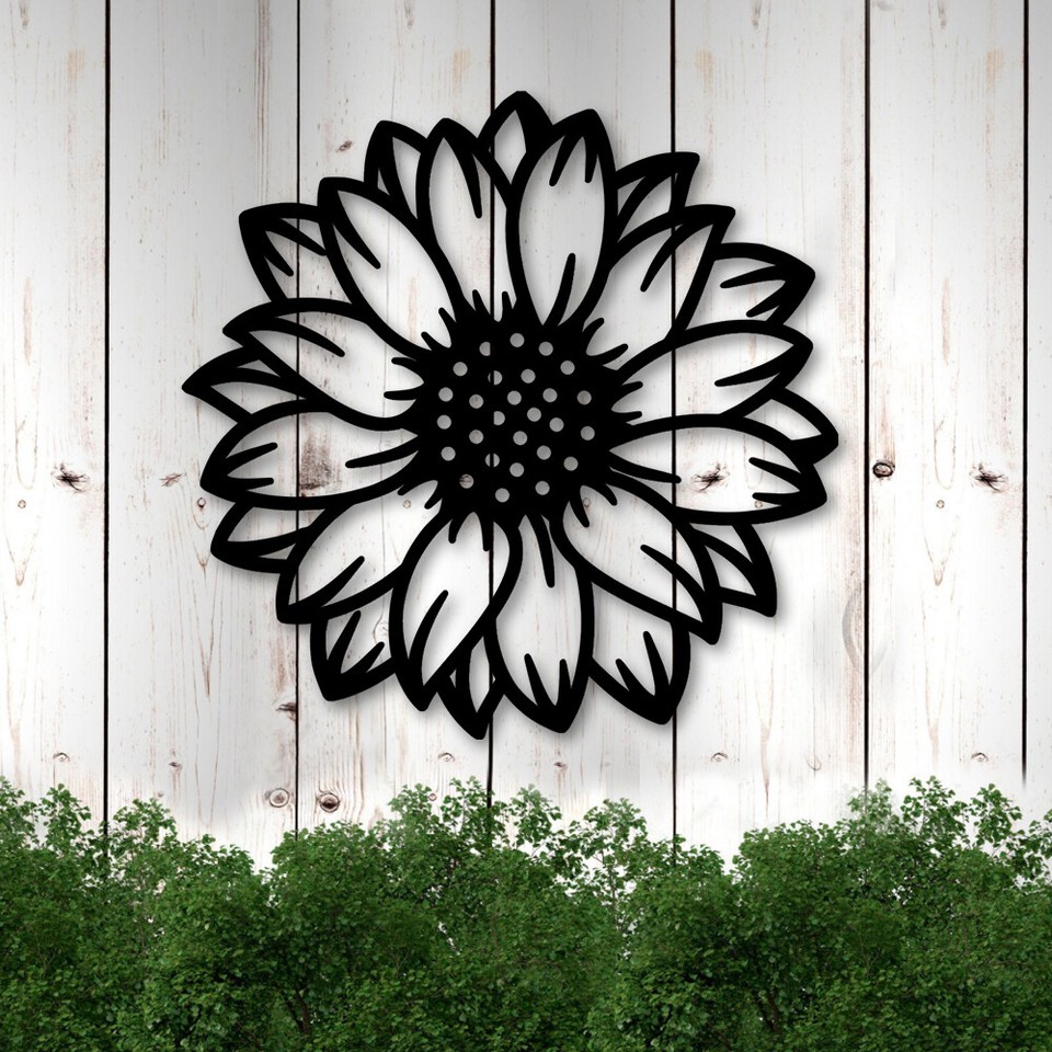 Sunflower Metal Signs, Sunflower Wall Art Decoration, Sunflower Lovers ...