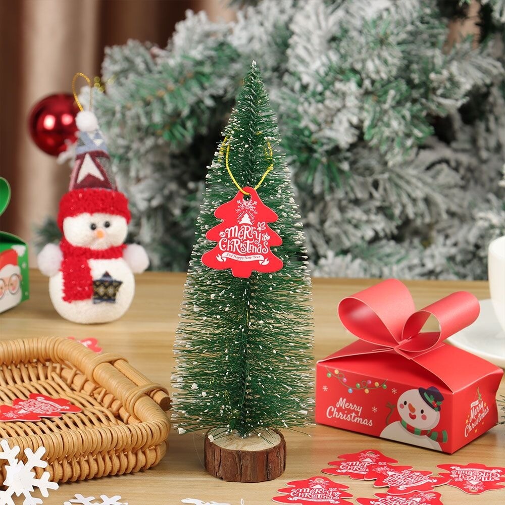 100Pcs Christmas Tree Shape Design Christmas Gift Decoration Card ...