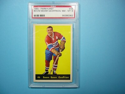 1960 1960/61 PARKHURST NHL HOCKEY CARD #46 BERNIE GEOFFRION PSA 8 NMMT ...