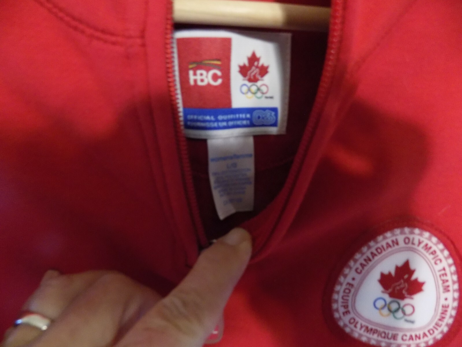 NEW HBC Canadian Olympic Team 1/4 Zip Sweater Sweatshirt Women's Lg | eBay