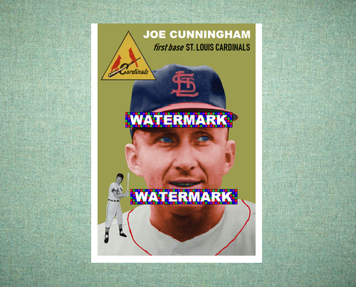 Joe Cunningham St Louis Cardinals 1954 Style Custom Baseball Art Card ...