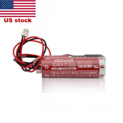 ER17/50 17/50 3.6V 2750mAh Battery Li-ion Batteries W/ White Plug US ...