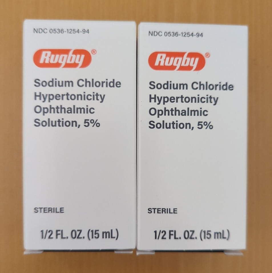 2 PACK GENERIC MURO 128 SOLUTION SODIUM CHLORIDE EYE DROPS 5% 15ML | eBay