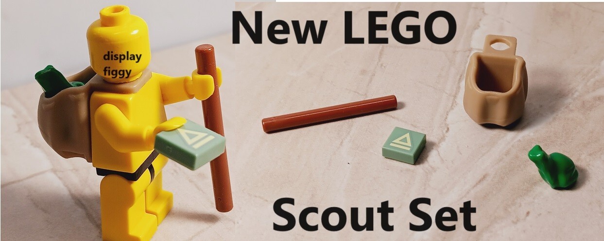 New LEGO Scouting Set Hiking Camp Map Camping Spot Ticket Pet Frog Toad ...