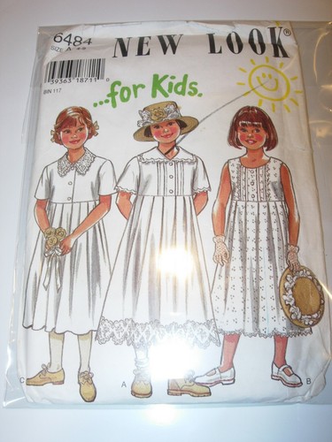 FLOWER GIRL CHILDS UNCUT NEW LOOK 6484 Sewing Pattern DRESS PARTY SIZE ...