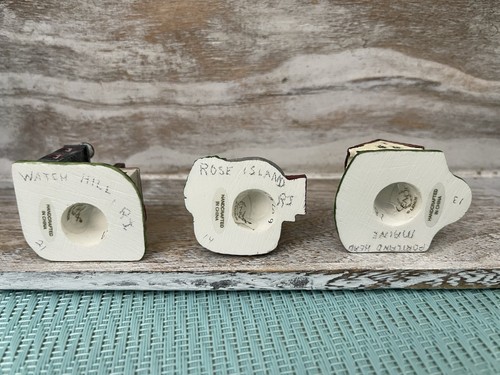 (3) LENOX Mini 'Thimble' Lighthouses Portland Head Rose Island Watch ...