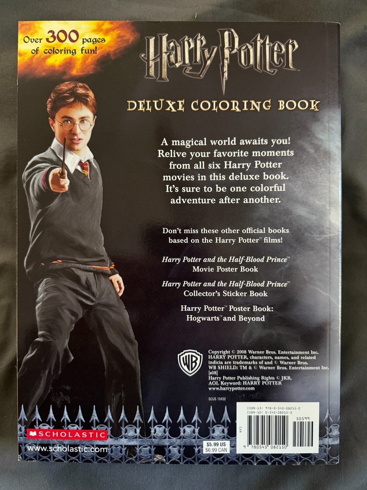 HARRY POTTER Deluxe Coloring Book Over 300 Pages NEW | eBay