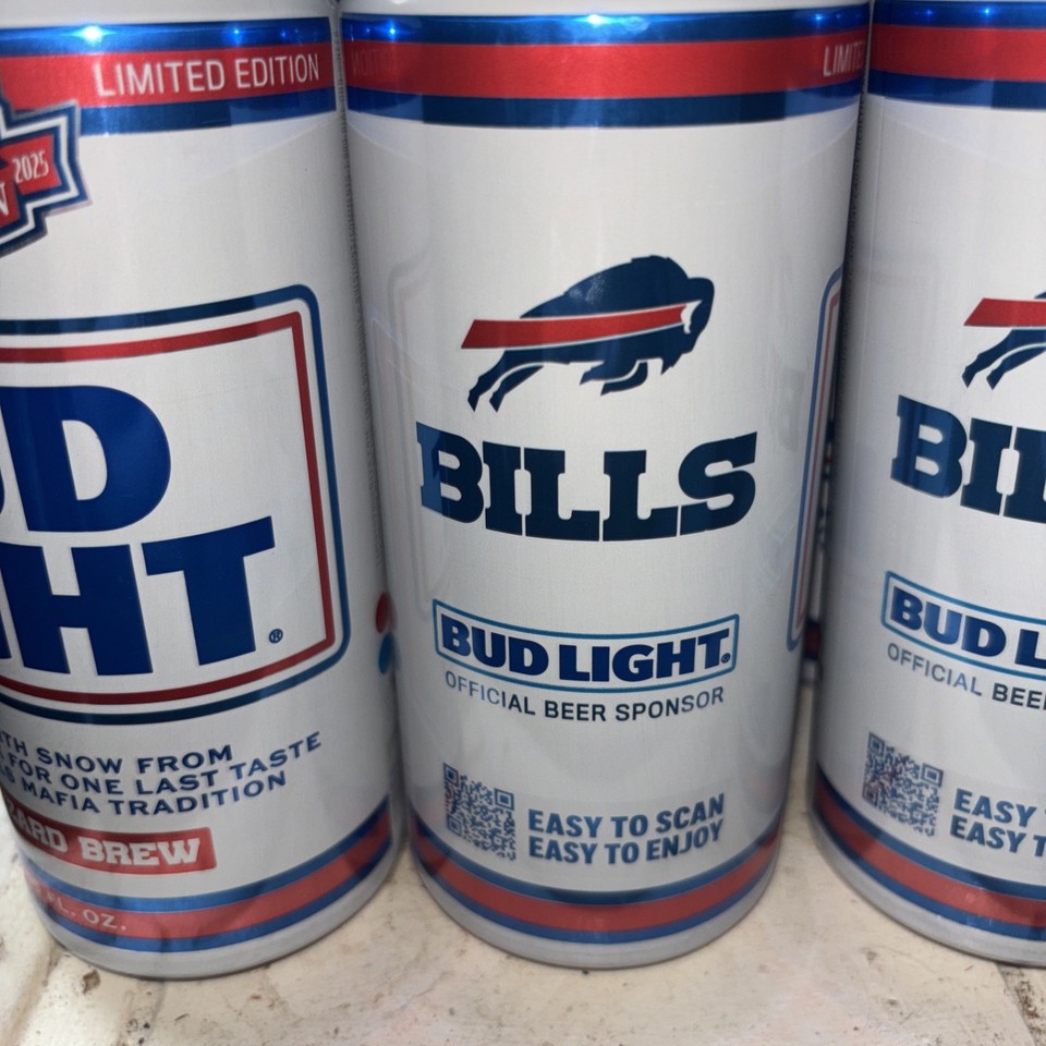 EMPTY 2025 Buffalo Bills Bud Light Beer Can Blizzard Brew Highmark ...