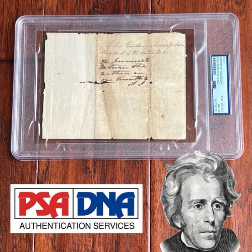 ANDREW JACKSON * PSA * Autograph HANDWRITTEN NOTE Signed AS PRESIDENT ...