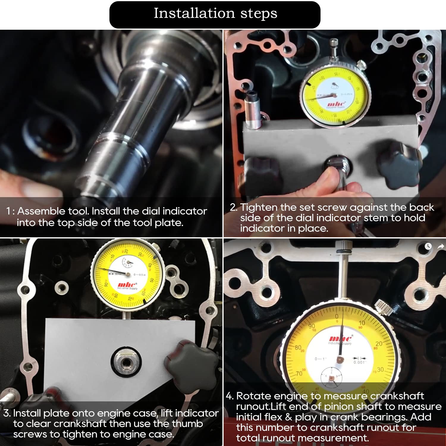 Replace for Feuling Pinion Shaft Run Out and Gear Drive Backlash Tool ...