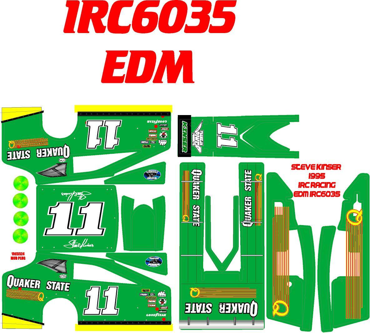 1RC EDM WRAP SALVAS MUDBOSS 1X18 SCALE STEVE KINSER 1995 THEME WRAP KIT ...