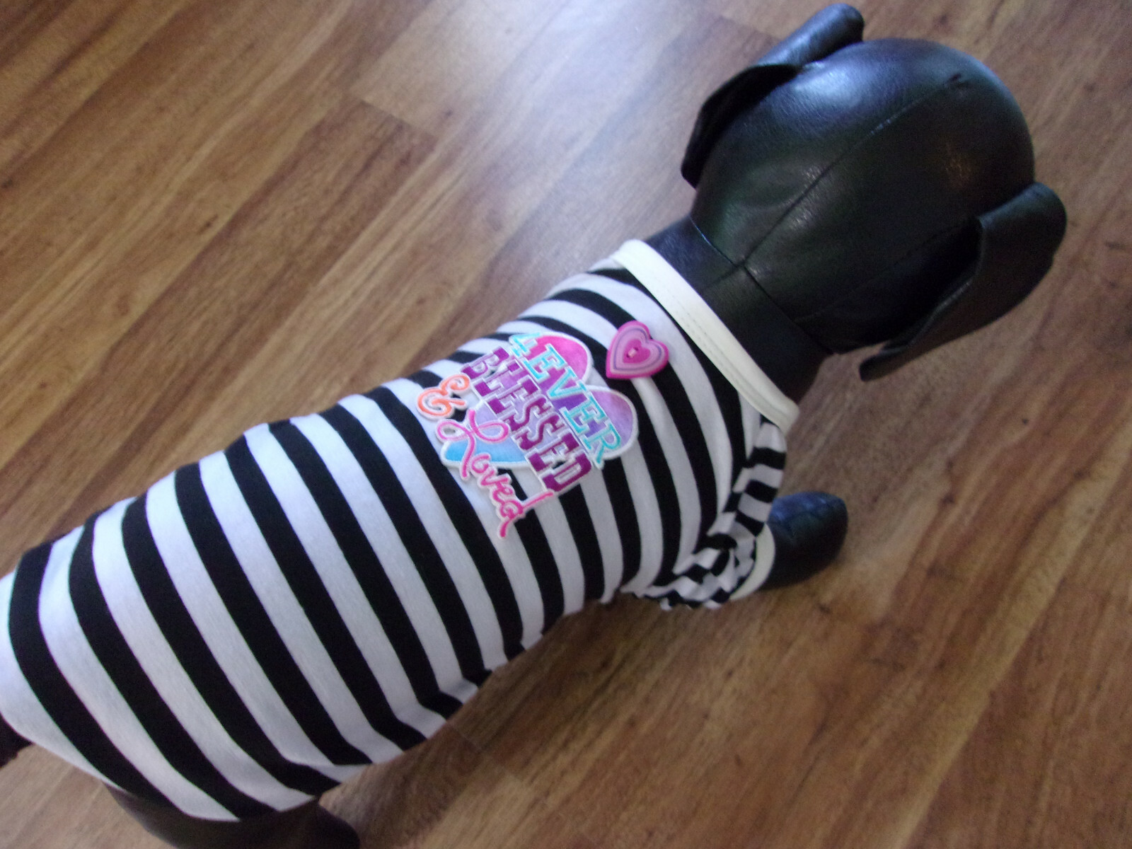 dog shirt,black striped,"4EVER BLESSED&Loved,Small(size details in ...