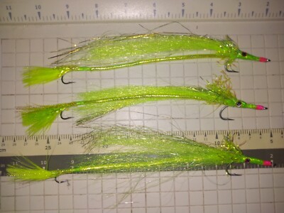 2/0 chartreuse tandem Cuda Fly. 3 Each Barracuda Fly | eBay