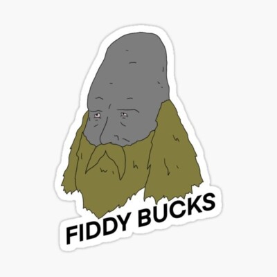 FIDDY BUCKS BIG LEZZ STICKER, aussie, funny, meme car decal, Sticker ...