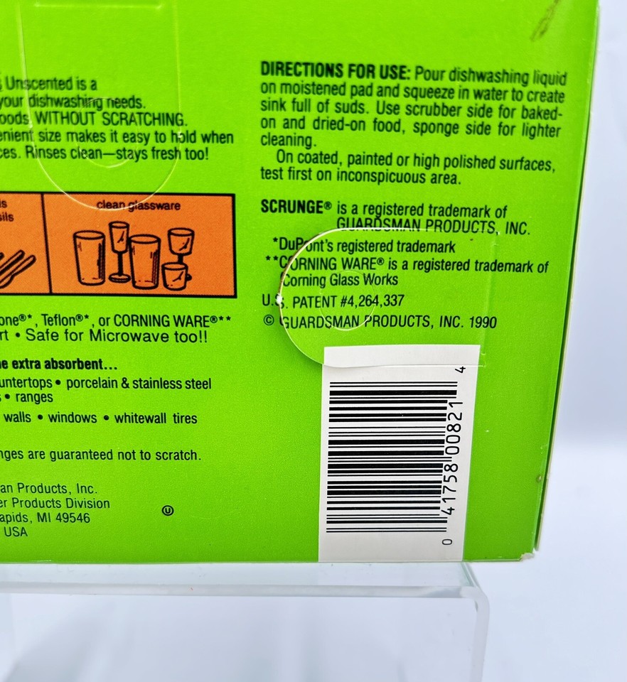 Vintage Scrunge Scrubbing Scrubber Scouring Cleaning Cookware Sponge 2 ...